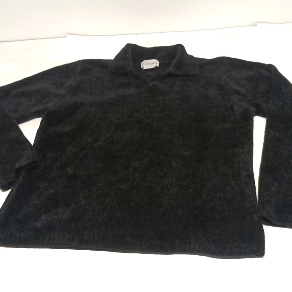 Basic Editions | Sweaters | Basic Editions Xl Fuzzy Womens Sweater Johnny Neck Knit Henley In ...